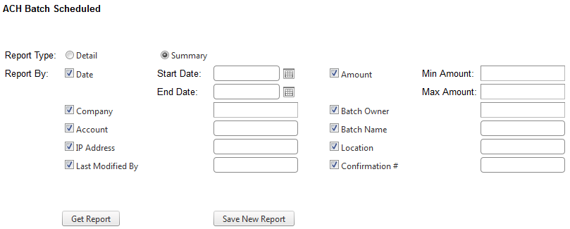 Batch (Scheduled) report